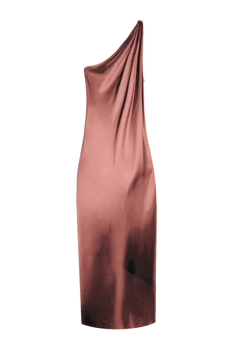 BM Single Shoulder Cone Dress - Mauve – KES